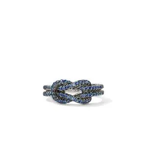 JOHNHARDY John Hardy Love Knot Ring Blue Sapphires - Sterling Silver