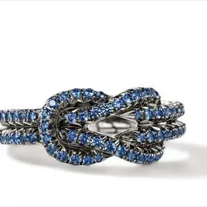 JOHNHARDY John Hardy Love Knot Ring Blue Sapphires