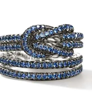 JOHNHARDY John Hardy Love Knot Ring Blue Sapphires