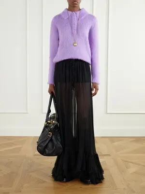 Chloé Paddington Large Leather Bag With Locket Detail - Black