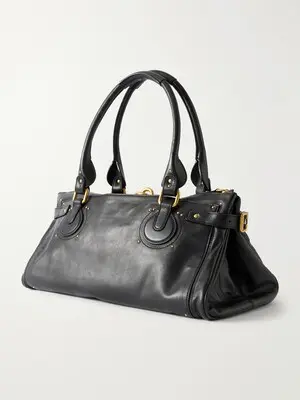 Chloé Paddington Large Leather Bag With Locket Detail - Black