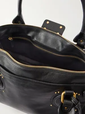 Chloé Paddington Large Leather Bag With Locket Detail - Black