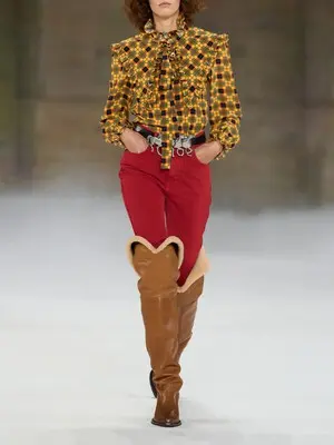 Chloé Azalean Shearling-trimmed Leather Over-the-knee Boots - Brown