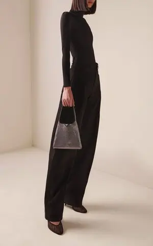 Alaïa Small Studded Suede Hobo Bag