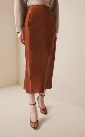 Alaïa Pony Hair Midi Pencil Skirt