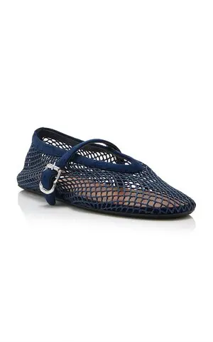 Alaïa Fishnet Ballet Flats - Blue