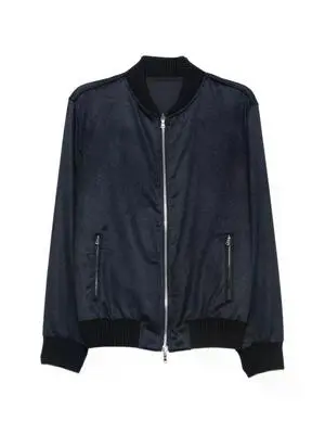 BARBA NAPOLI Zip-up Bomber Jacket - Blue