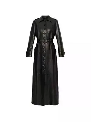 Dolce & Gabbana Belted Leather Trench Coat