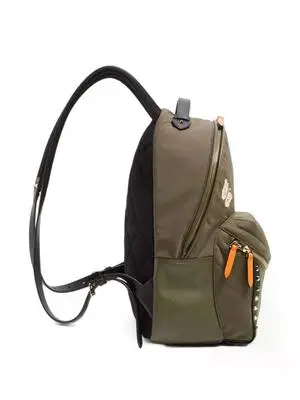 Valentino Garavani Rockstud Butterfly-embroidered Backpack - Green