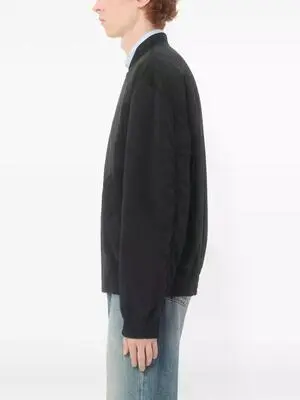 Valentino Garavani Viscose And Cotton Canetté Bomber Jacket - Black