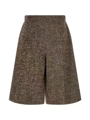 Agnona Melange Texture Bermuda Shorts - Brown