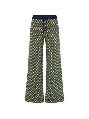 The Upside Viva Geometric-pattern Knit Trousers