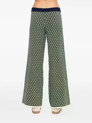 The Upside Viva Geometric-pattern Knit Trousers
