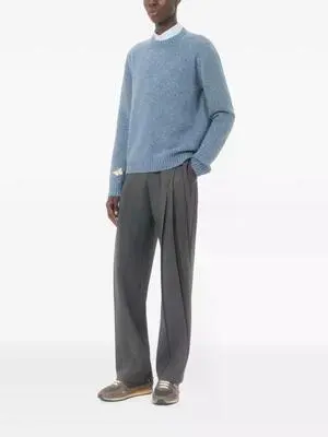 Valentino Garavani Wool Sweater With Embroidered Butterfly