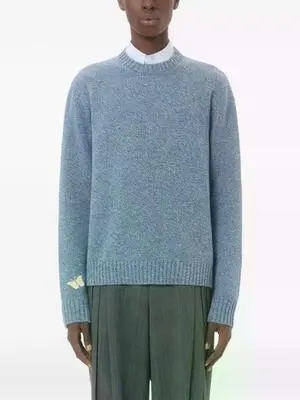 Valentino Garavani Wool Sweater With Embroidered Butterfly
