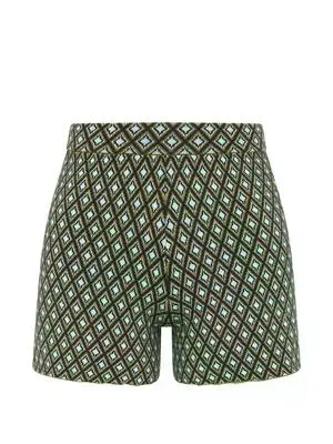 The Upside Viva Jaya Geometric-knit Shorts