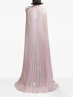 GEMY MAALOUF Pleated Floral-embellished Kaftan