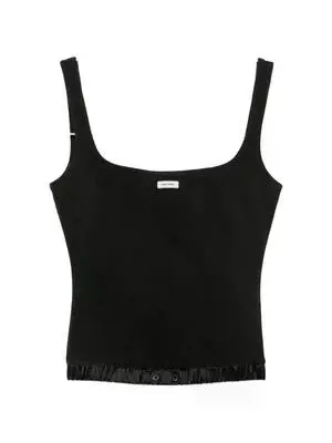 ENTIRE STUDIOS Logo-patch Top - Black