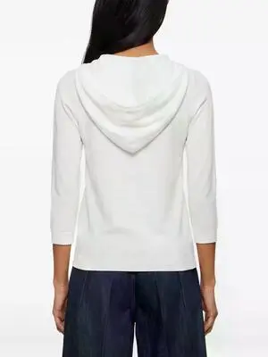 Max Mara Scarf-detail Three-quarter Sleeve Sweater