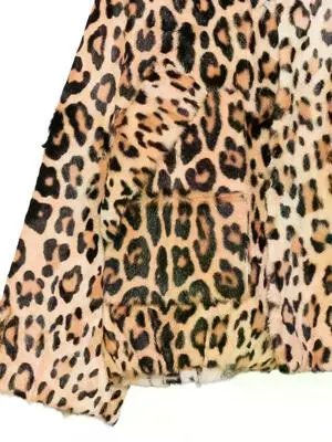LISKA Leopard Print Fur Coat