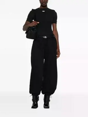 ENTIRE STUDIOS Ribbed Logo Patch T-shirt - Black