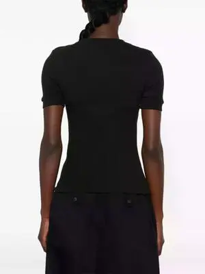 ENTIRE STUDIOS Ribbed Logo Patch T-shirt - Black
