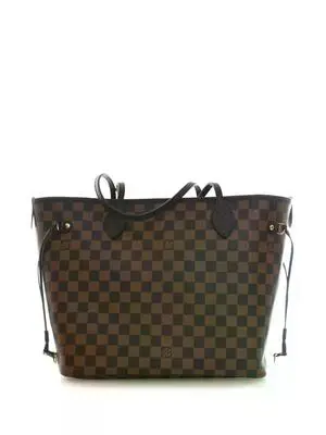 LOUIS VUITTON 2021-2026 Damier Ebene Braided Neverfull Mm Satchel