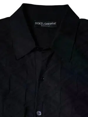 Dolce & Gabbana Geometric-patterned Dg Logo Polo Shirt