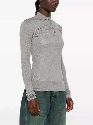 ENTIRE STUDIOS Long-sleeve Polo Shirt - Grey