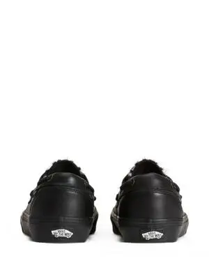 VANS Zebra-print Leather Boat Shoes