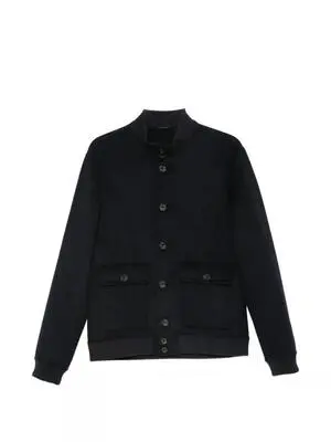 OMC Emilio Button-up Wool Coat - Blue