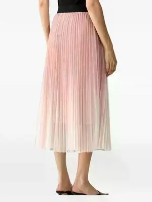 Karl Lagerfeld Pleated Mesh Midi Skirt