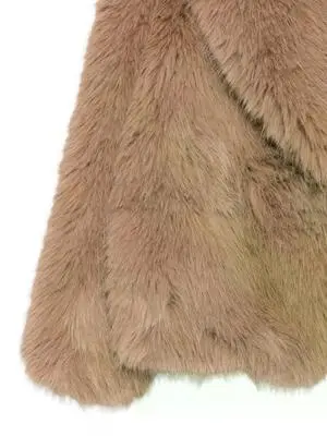 DONDUP Faux Fur Jacket With Notched Lapels