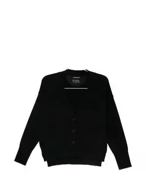 PUROTATTO V-neck Patch-pocket Cardigan - Black