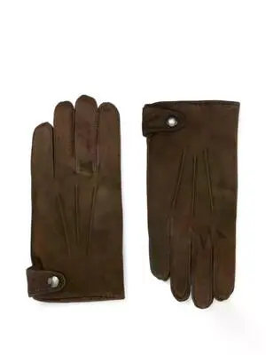 Orciani Shiver Suede Gloves - Brown