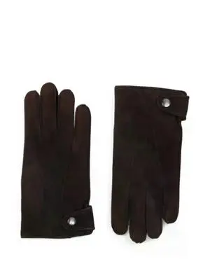 Orciani Shiver Suede Gloves - Brown