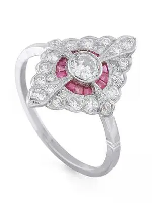LB EXCLUSIVE Diamond And Ruby Ring - Silver