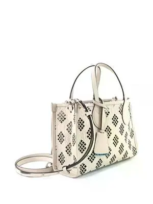 Gucci Convertible Gg Debossed Laser Cut Leather Small Tote Bag