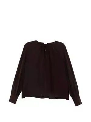 JOSEPH Gathered Long-sleeve Blouse - Red