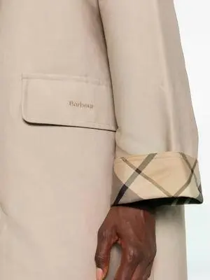 Barbour Check-cuff Embroidered Logo Jacket