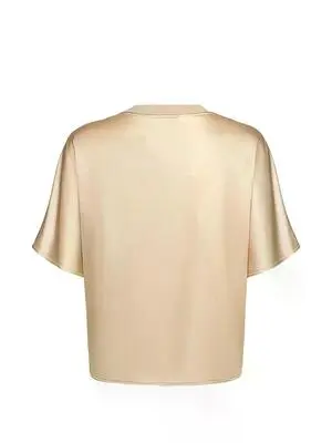 Peserico Satin Kimono-sleeve Blouse