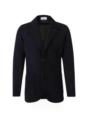 LARDINI Herringbone-knit Virgin Wool Jacket