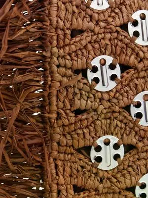 Rabanne 1969 Fringed Raffia Clutch Bag
