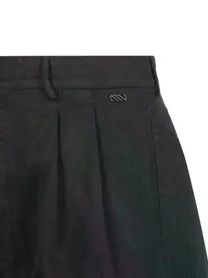MASSIMO OSTI STUDIO Pleated Straight-leg Trousers - Black