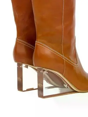 MAISON MARGIELA Plexi Contrast-stitch Wedge Boots