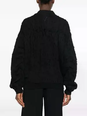 THOM KROM Distressed Ruched-sleeve Jacket - Black