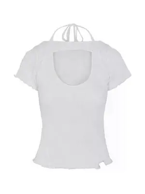 SRVC STUDIO Cut-out Halter-strap Top - White