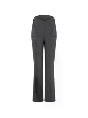 SRVC STUDIO Cocoon Asymmetric Pinstripe-panel Trousers