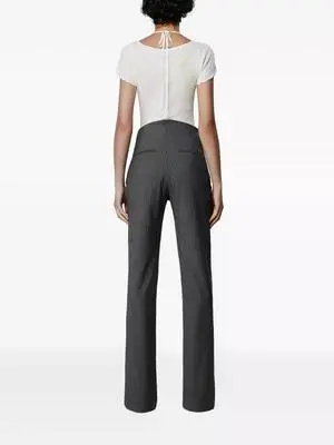 SRVC STUDIO Cocoon Asymmetric Pinstripe-panel Trousers