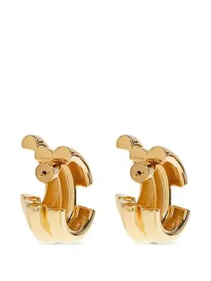 Balenciaga Engraved-logo Hoop Earrings